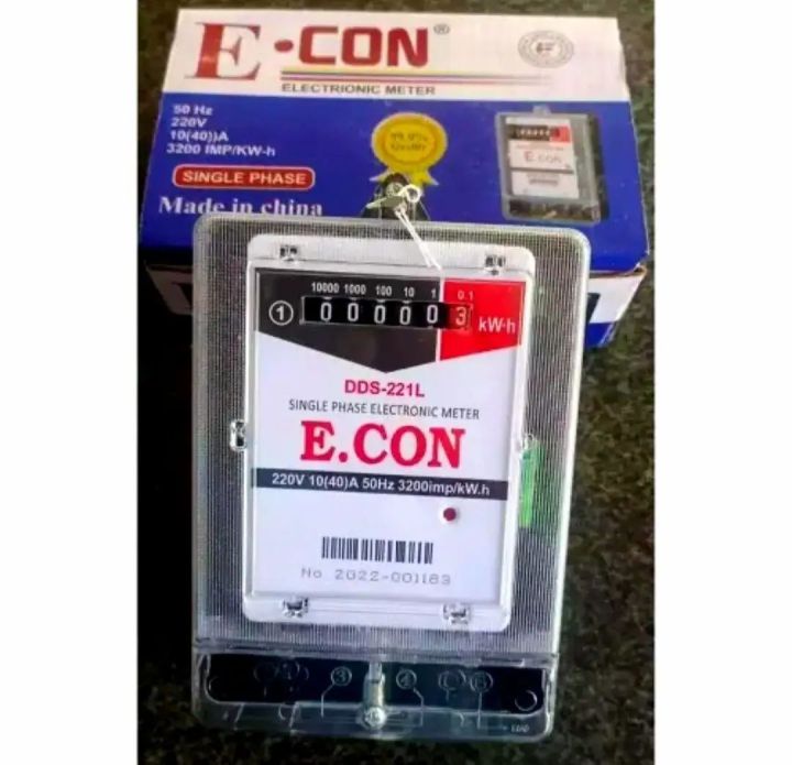 E.CON Sub Electric Meter Premium Quality- Single Phase 40A | Daraz.pk