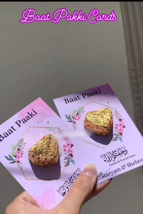 customize favours cards for baat Pakki / nikkah / mehndi / maiyon all ...