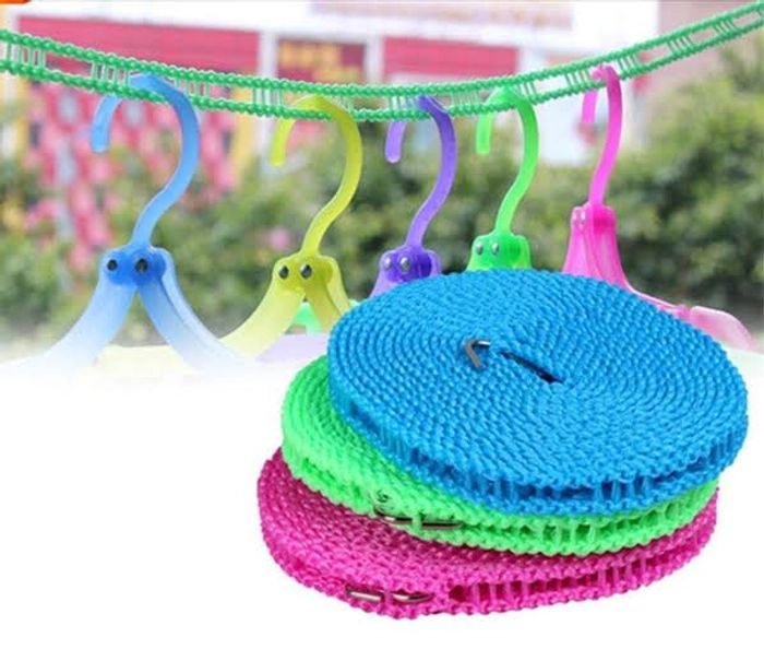 Cloth hanging rope drying hook stand wire retractable wet cloth rope ...