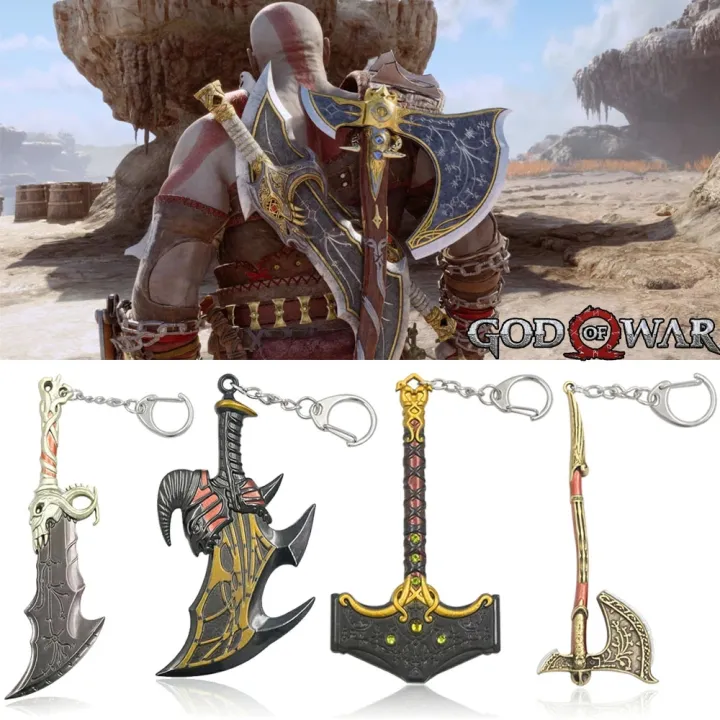 New God of War Ragnarok Keychain Kratos Ares Thor's Hammer Mjolnir ...