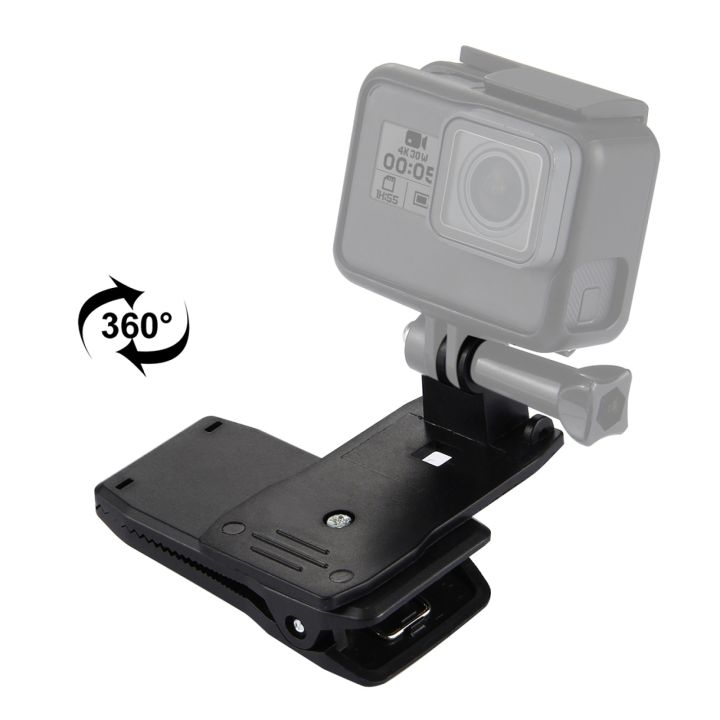 PULUZ 360 Degree Rotating Backpack Hat Rec-mounts Quick Release Clamp ...