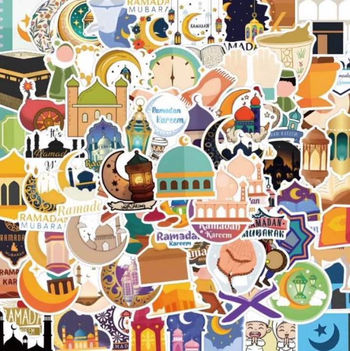 15Pcs Ramadan stickers for Muslims | Daraz.pk
