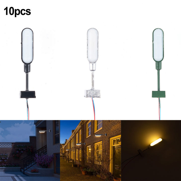 10 PCS Model Railway Height Lawn Model Light Lamppost Track N Kit ...