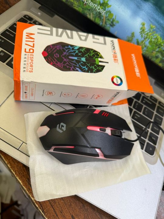 M179 Wired RGB Mouse with 3 DPI Level Esport Mouse Mechanica Mouse ...