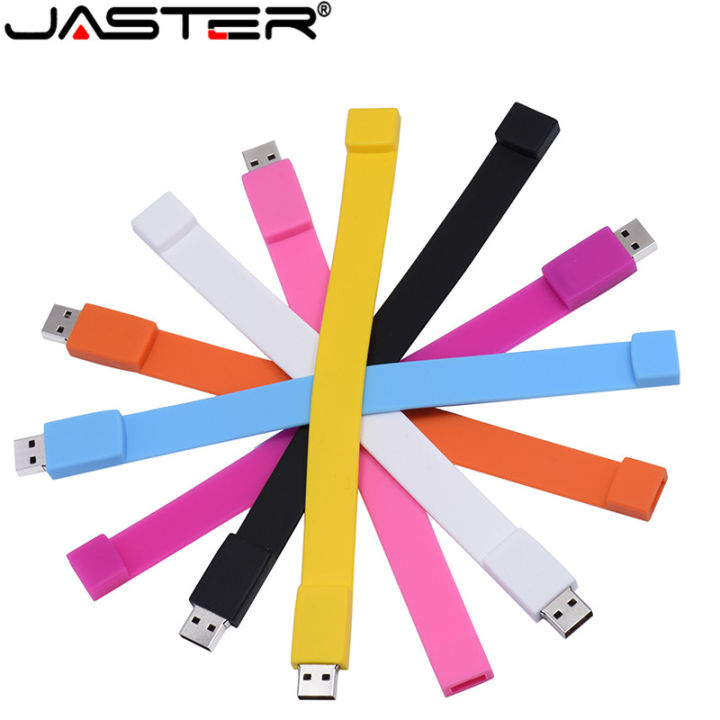 JASTER Silicone Bracelet Wrist Band pendrive 4GB 16GB 32GB 64GB USB 2.0 ...