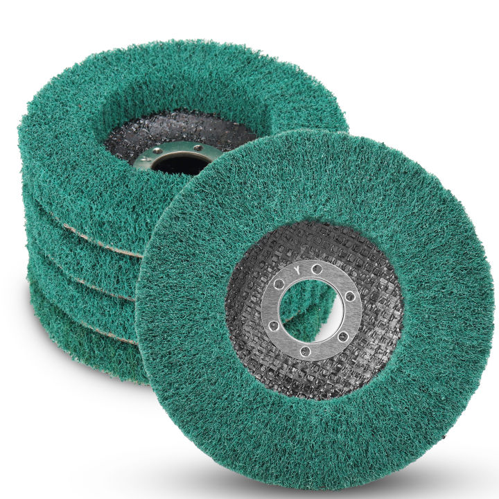 SIFANG 2/5/10pcs 125mm Nylon Fiber Flap Polishing Wheel Disc 120 Grit ...