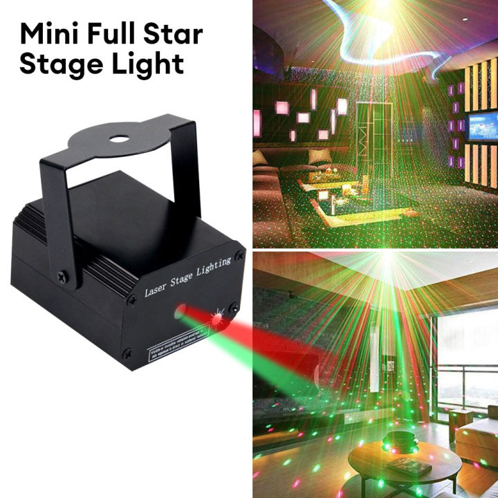 Portable Mini 2in1 LED Stage Light DJ Disco Light Projector Laser ...