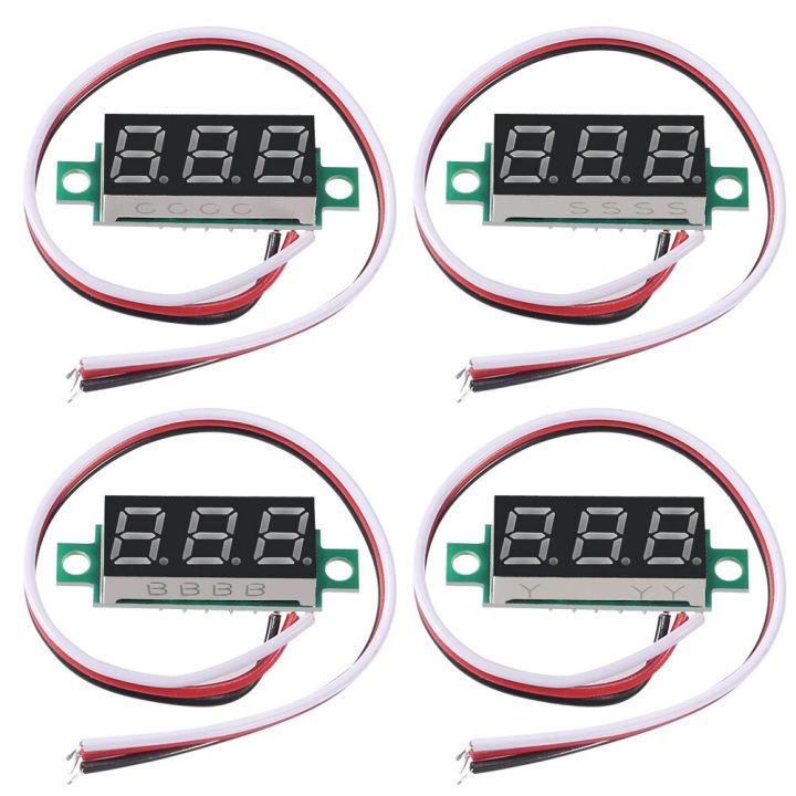 4pcs Digital Mini Digital Voltmeter 0.28Inch Three-Line 0-100V Digital ...