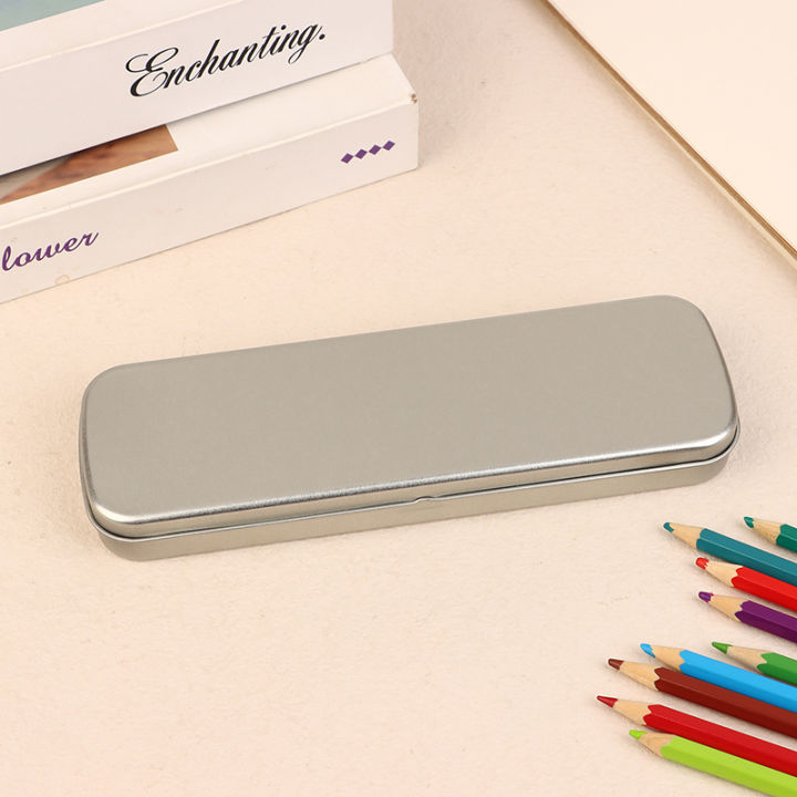 1PC Metal Pen Box Iron Box Versatile Metal Pencil Stationery Students ...