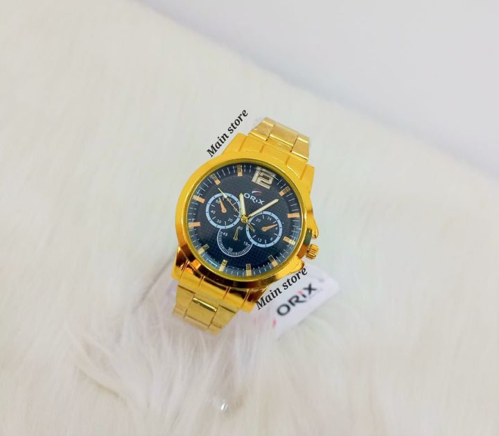Orix mens gold watch | Daraz.lk