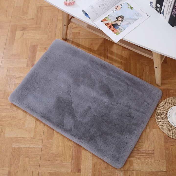 super soft rabbit faux fur rugs Mat Bedroom carpet thick fluffy carpet ...