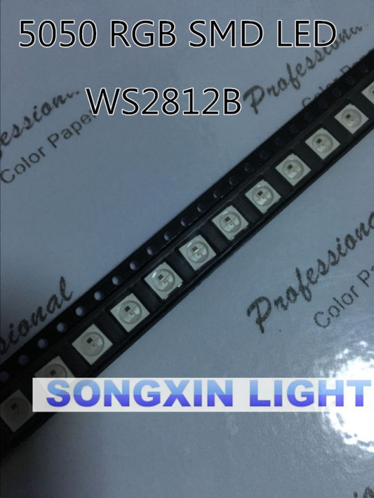 100PCS WS2812B (4pins) 5050 SMD WS2812 Individually Addressable Digital ...