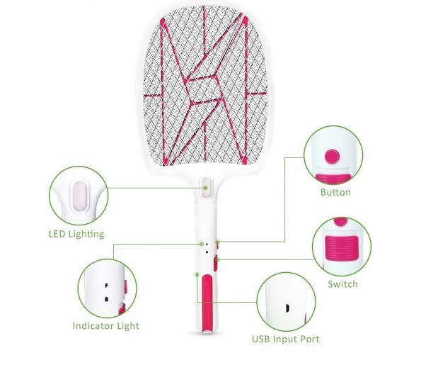 Sunmoon Mosquito Bat With Removable battery attatch torch | Daraz.com.bd