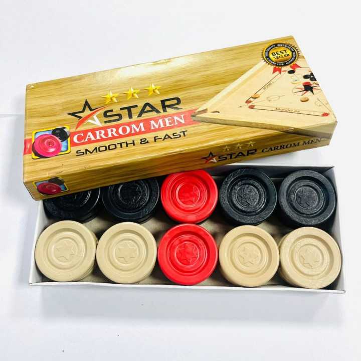 carrom board coins full set with - 20pcs smooth & fast carrom coins set ...