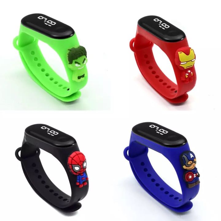 Avengers Kids Watch Spiderman Hulk Anime Figure Bracelet Watch for Kids ...