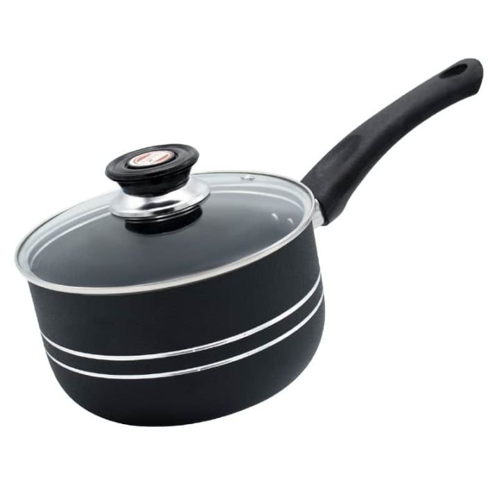 nonstick Sospan 18 cm with lid glass marble coating Sospan | Daraz.pk