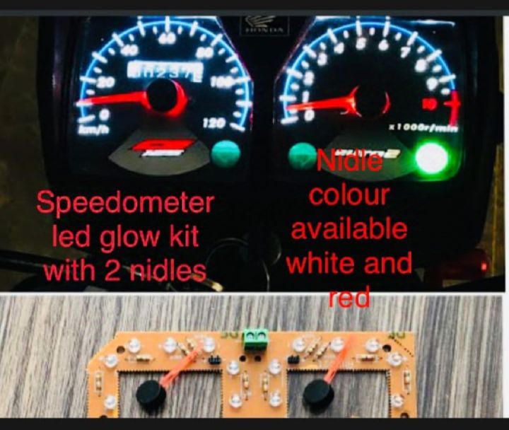 Speedo meter Glowing kit led with needle For Honda CG125 | Daraz.pk