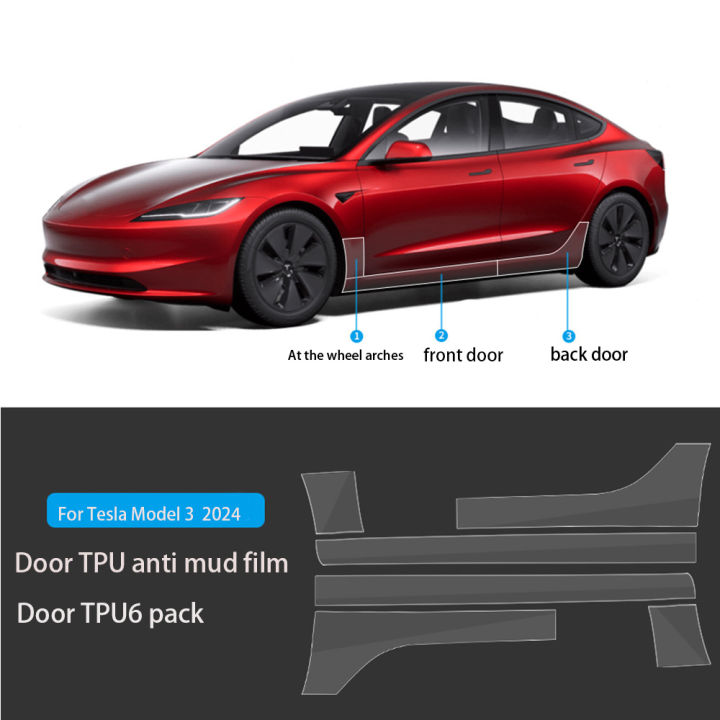 For Tesla Model 3 Highland 2024 Front Door Rear Door Extended ...