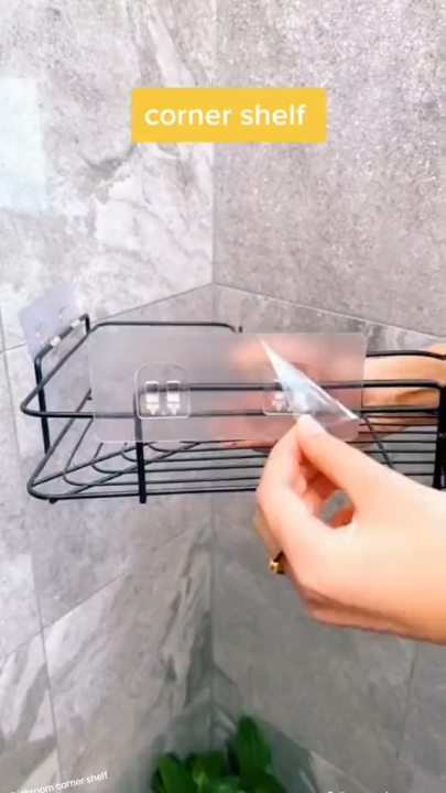 Bathroom Rack Bathroom Kitchen Corner Metal Punch Frame Shower Shelf ...