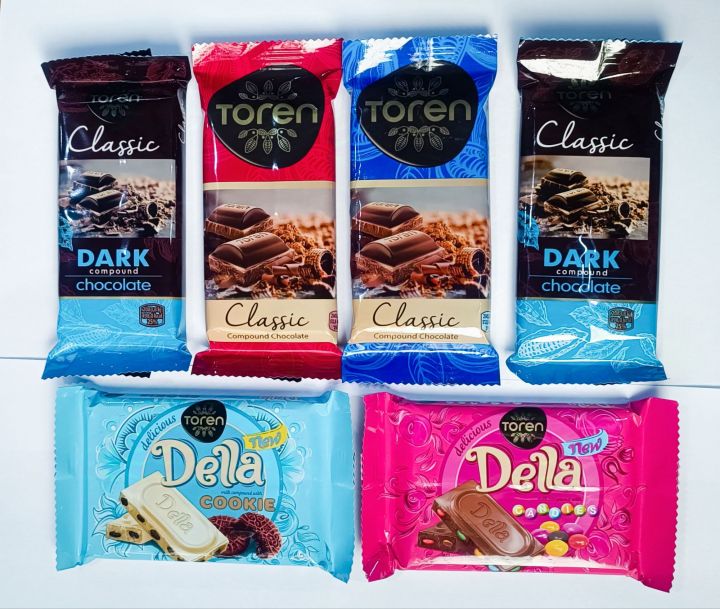 Pack of 6 Toren Dark/Classic Blue/Red/ Della Candies and Della Cookie ...