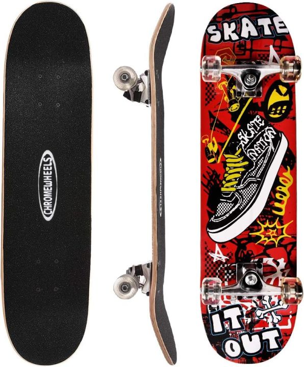 Skateboards for Kids 31x7.88 Complete Skateboard for Boys Girls Teens ...
