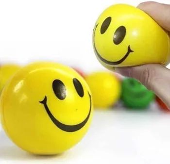 Smiley Face Squeeze Sponge Ball for Kids and Adults for Stress Relief ...