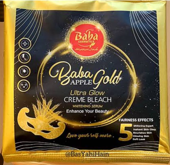 baba apple gold cream bleach Buy 1 get 1 free | Daraz.pk