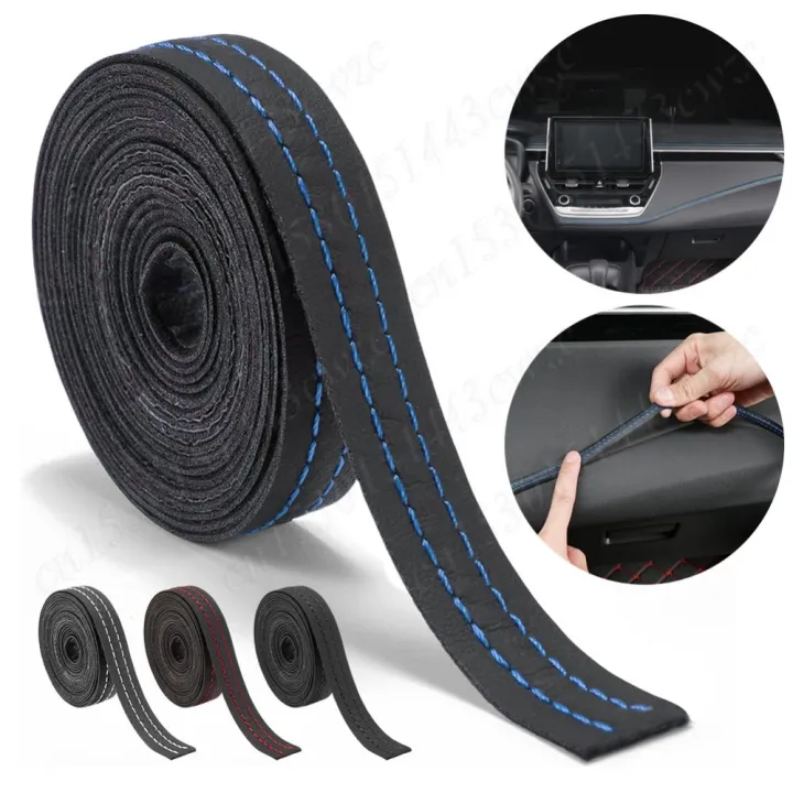 2M Car Mouldings Trim PU Leather DIY Braid Decorative Line Strip ...