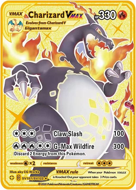 Pokémon card Charizard VMAX Golden holographic | Daraz.pk
