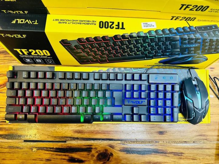 T-Wolf Tf200 Mechanical Feel RGB Gaming keyboard and Mouse Combo - High ...