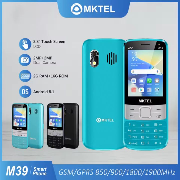 MKTEL M39 Cell Phone 4G Android 8.1 Dual SIM Slot 2.8" Large Screen MTK6737 2GB RAM 16GB ROM MP3 ...