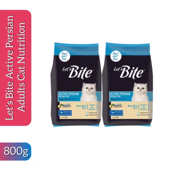 Let's Bite Cat Dry Food Active Persian 400g x 2 Packs | Daraz.lk