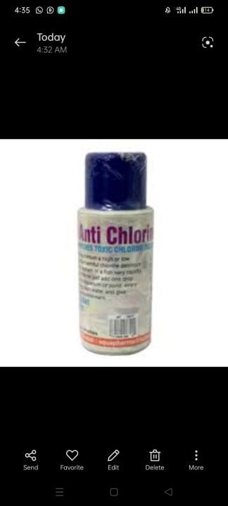Aquarium Water Treatment Anti-Chlorine (Chlorine Removal Solution ...