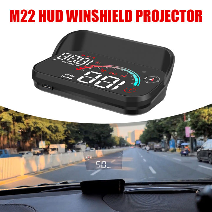 M22 HUD Car Head Up Display GPS Compass Clock Speed Meter Alarm ...