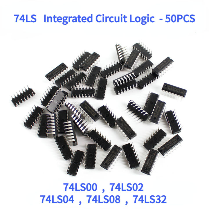 50PCS/Lot 74LS Integrated Circuit Logic DIP-14 IC Kit 5 values 74LS00 ...