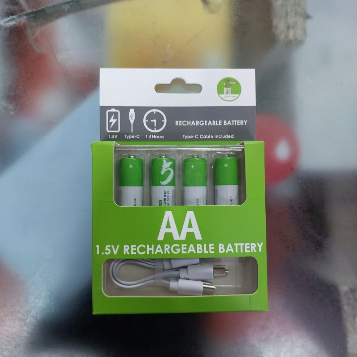 AA Rechargeable 4ps type-c battery 2600mah | Daraz.com.bd