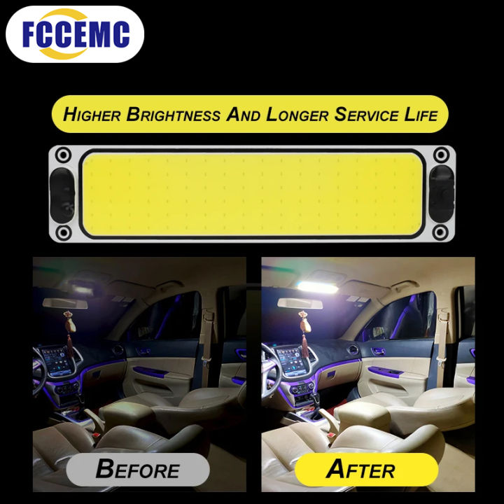 LED 12-24V Car Interior Lighting Reading Night Strip Light Interior ...