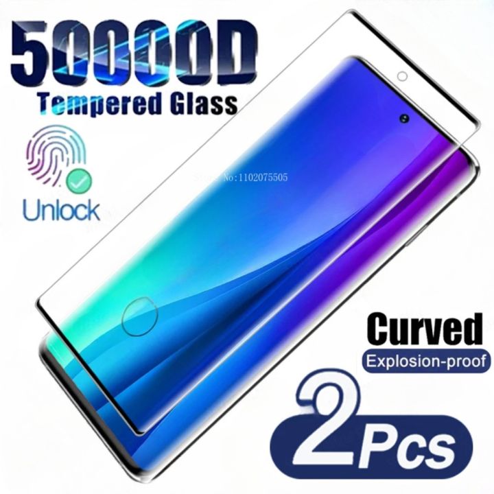 2Pcs Curved Tempered Glass For Samsung Galaxy S23 S24 S20 S21 S22 Plus ...