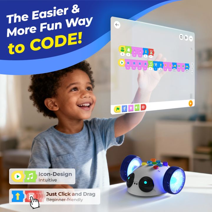 Apitor Mini Robot Wheels Dual Coding Robot APP Remote Control Ages 5 ...