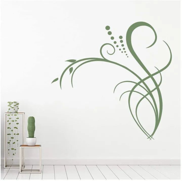 size- 1 x 1 feet -Beautiful Floral flower twigs Patch for Corner self ...