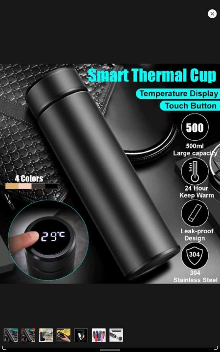 Temperature Water Bottle, Smart Thermos Water Bottle, LED Temperature Display Vacuum Flask ...