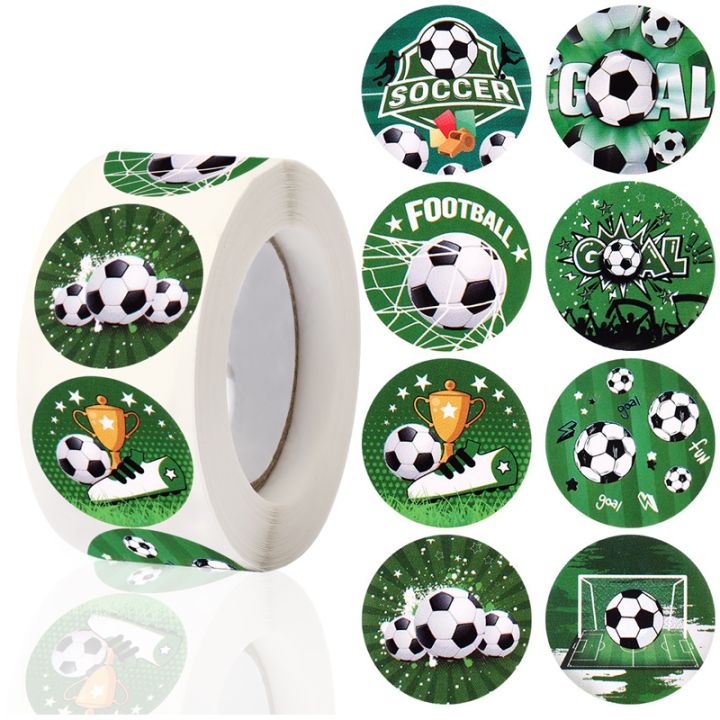 500pcs Green Soccer Stickers Football Themed Paper Sticker for Boys ...