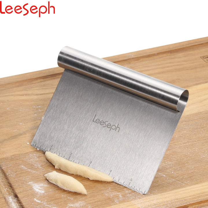 Leeseph Multi-purpose Stainless Steel Scraper & Chopper, Dough Scraper ...