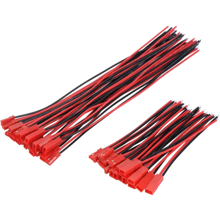 20 Pairs 22 AWG JST Plug Connector 2 Pin Male Female Plug Connector ...