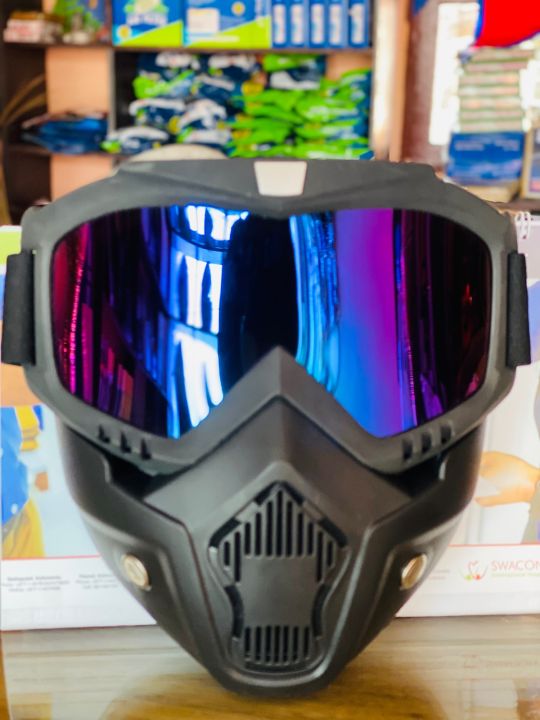 Goggles & Mouth Filter For Open Face Helmet (Beon Mask) | Daraz.com.np