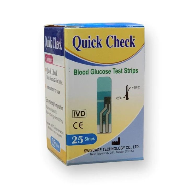 QUICK CHECK Blood Glucose Monitor Test Strips/Diabetics Machine Test ...