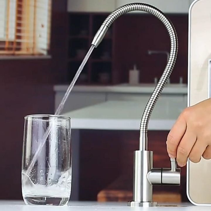 1/4" Kitchen Water Filter Tap Flexible Drinking Tap Water Purifier ...