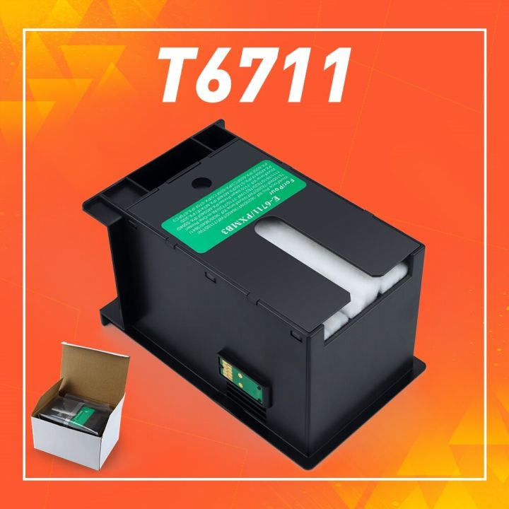 T6711 ink maintenance box with chip waste ink tank 6711 for Epson ...
