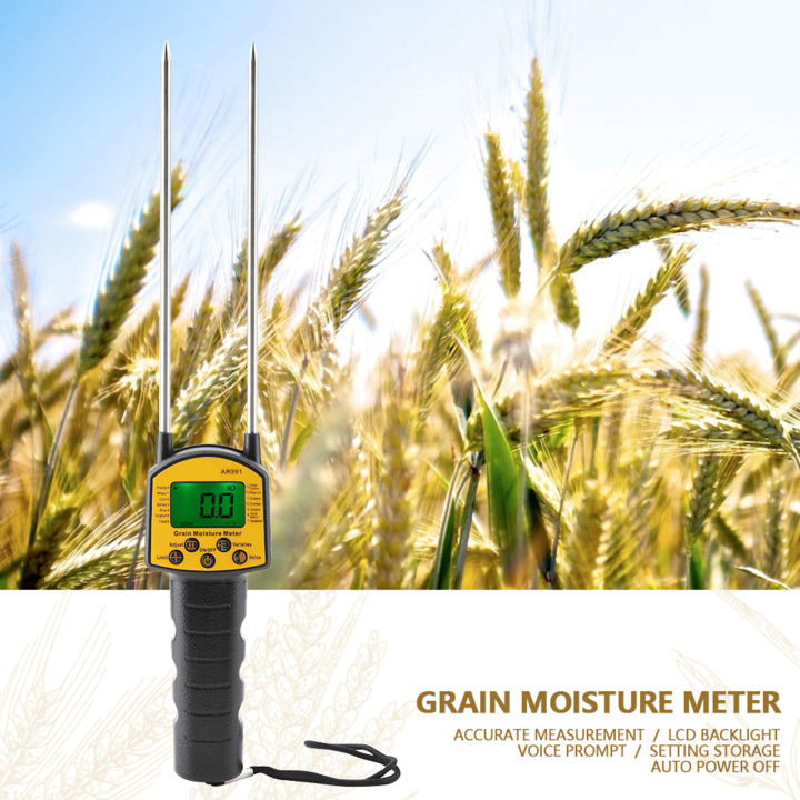 SMART SENSOR AR991 Digital LCD Grain Moisture Meter for Wheat Corn Rice ...
