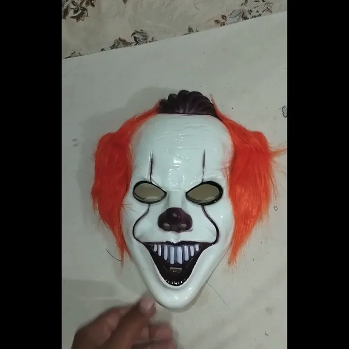 Scary Pennywise Horror Mask – Realistic Creepy Clown Face Mask for ...